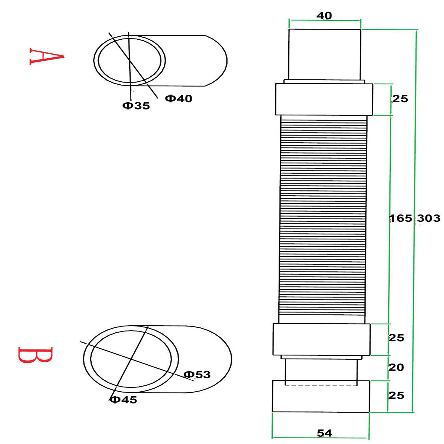 FAST FLOW FLEXIBLE PIPE FOR SHOWER ENCLOSURE WASTE TRAP P2 ...