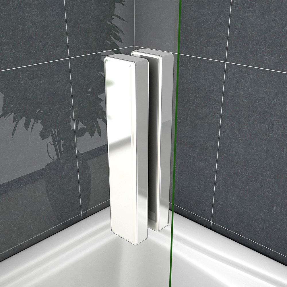 800x1400mm Over Bath Sliding Shower Screen Straight Framed Door Glass ...